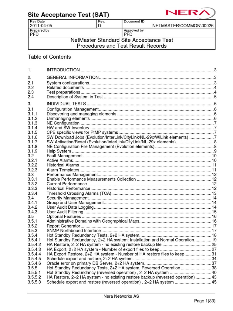 NetMaster SAT Rev - D | PDF | Server (Computing) | Computer Network