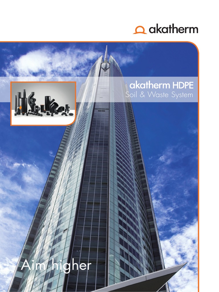 Akatherm HDPE Soil and Waste Brochure | PDF | Pipe (Fluid Conveyance ...