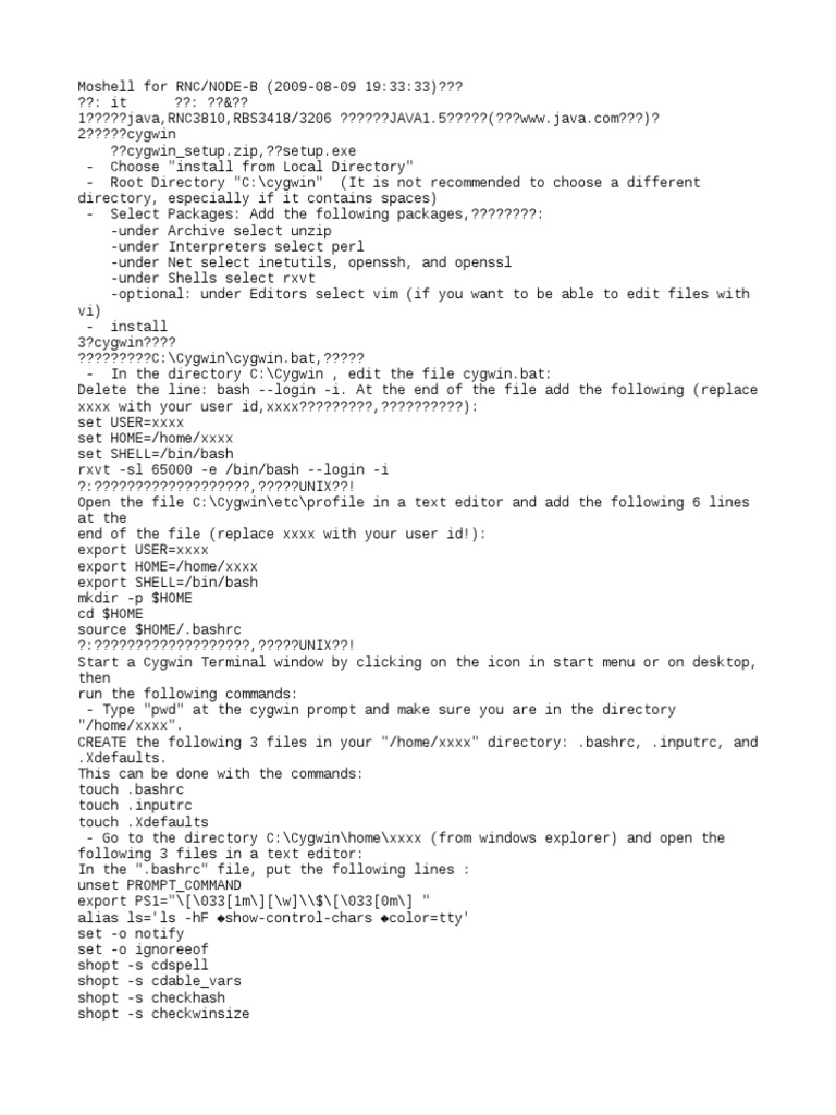 Moshell Install | PDF | Utility Software | Information Technology