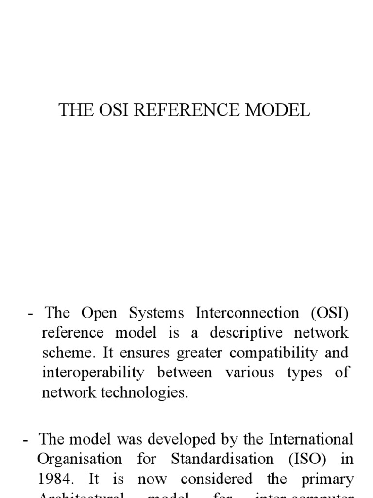 Understanding the OSI Reference Model | PDF | Osi Model | Computer Network
