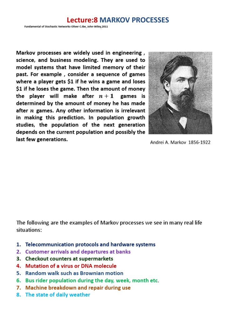 Prob Lect 8 | PDF | Markov Chain | Eigenvalues And Eigenvectors