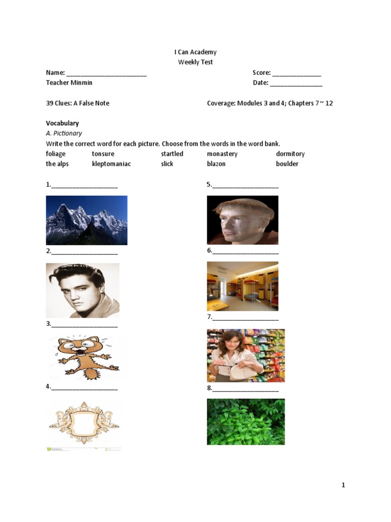 39 Clues Book 2 Test 2 | PDF | Semiotics | Cognitive Science
