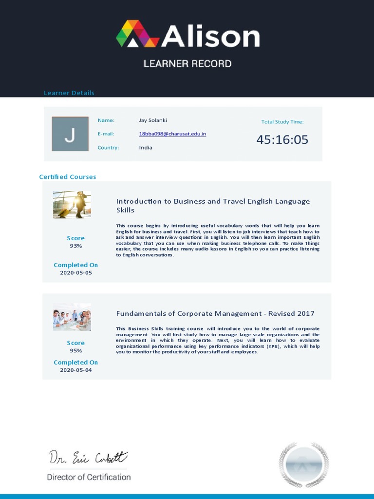 18bba098 Alison PDF | PDF | Microsoft Excel | Statistics