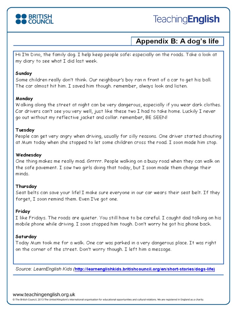 Appendix B A Dogs Life | PDF | Language Arts & Discipline