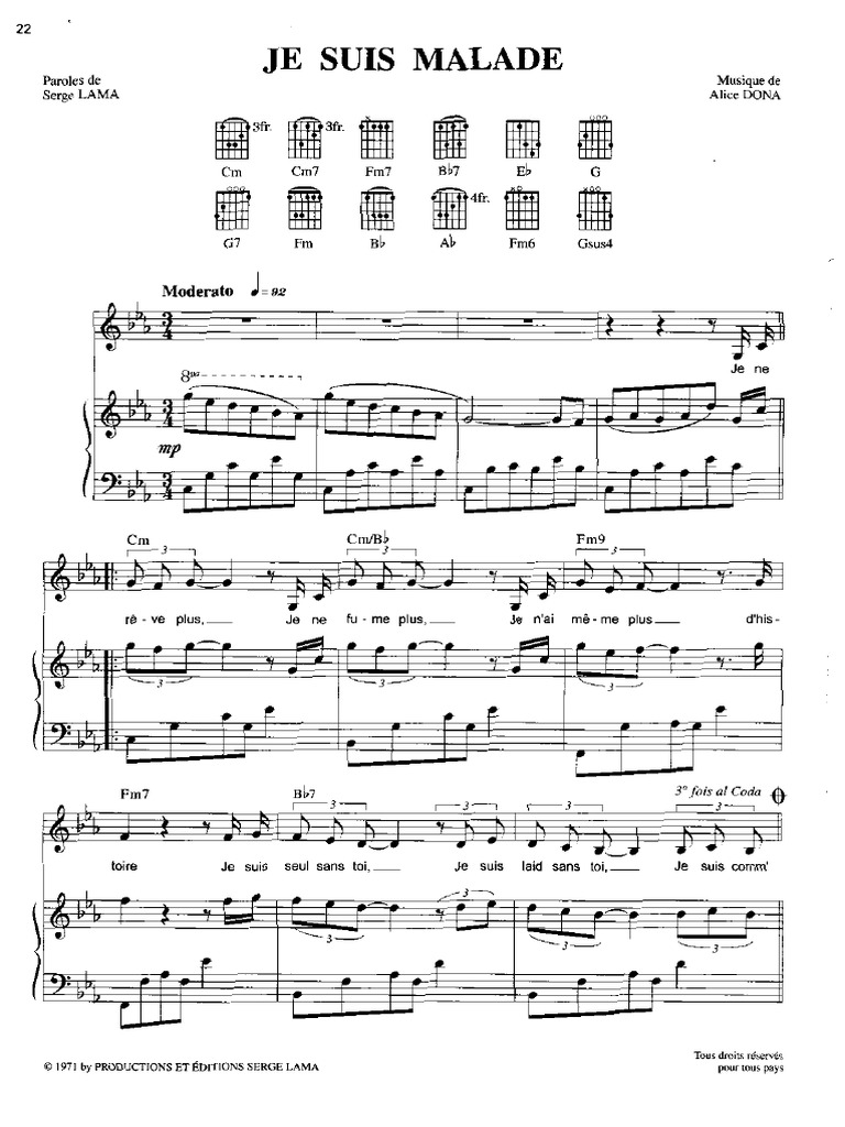 Lara Fabian Je Suis Malade | PDF