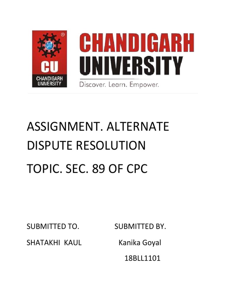 Adr Assignment | PDF | Alternative Dispute Resolution | Mediation