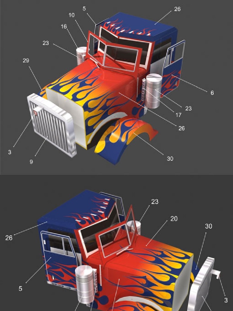 Optimus Prime Vehicle Mode Instruction | PDF