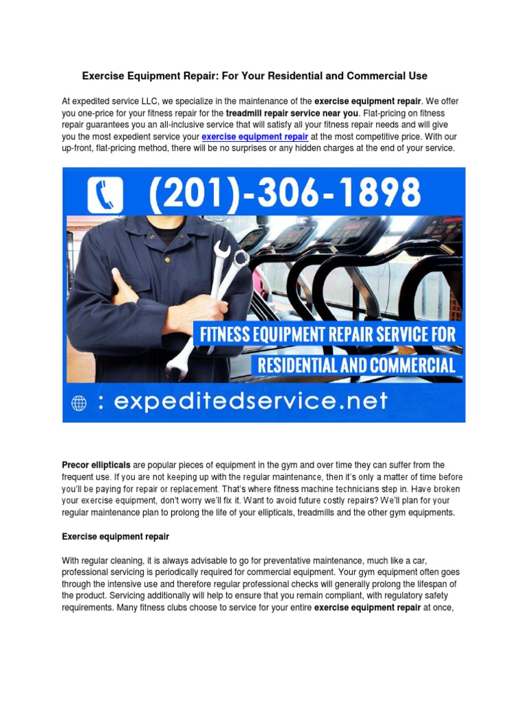 Treadmill Repair Service PDF | PDF | Treadmill | Business