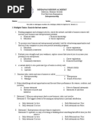 Model Mid Exam - Entrepreneurship | PDF | Entrepreneurship | Apple Inc.