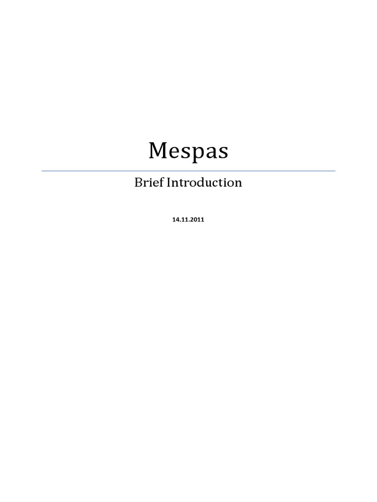Mespas Brief Introduction | PDF | Online And Offline | Computer File