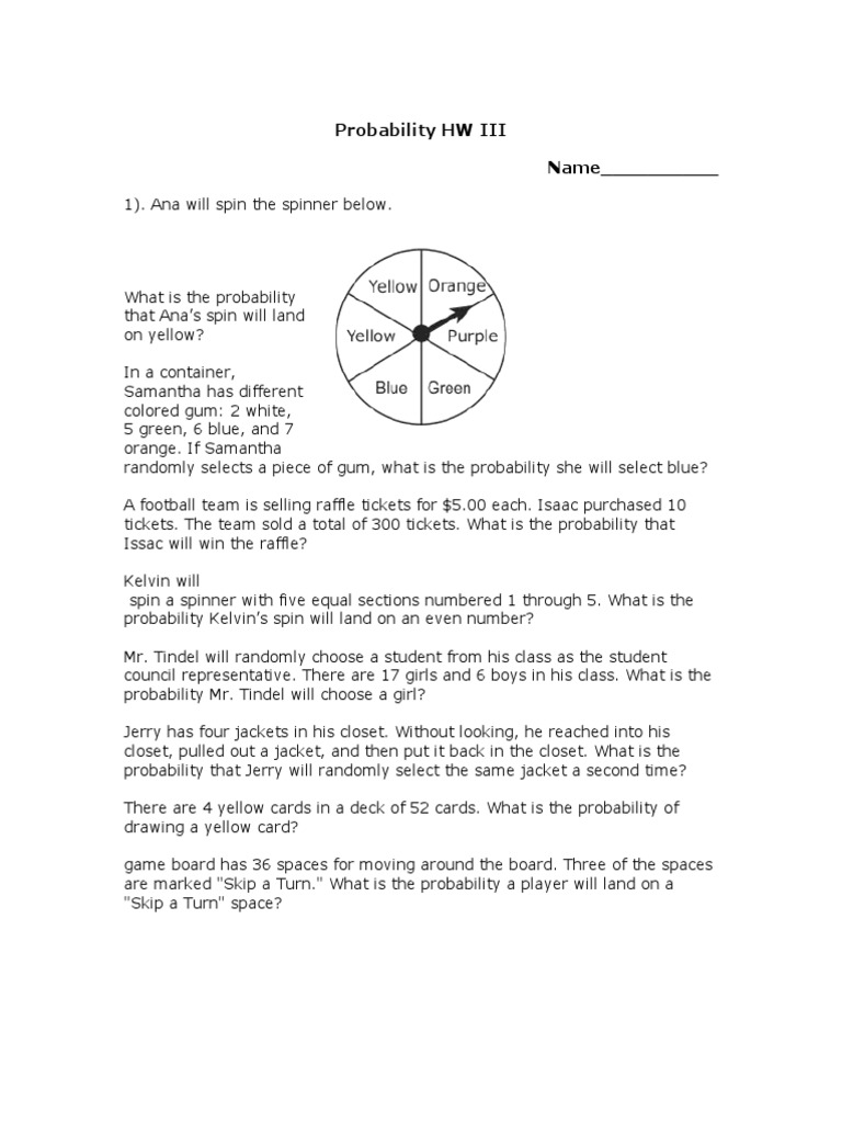 Probability HW III | PDF