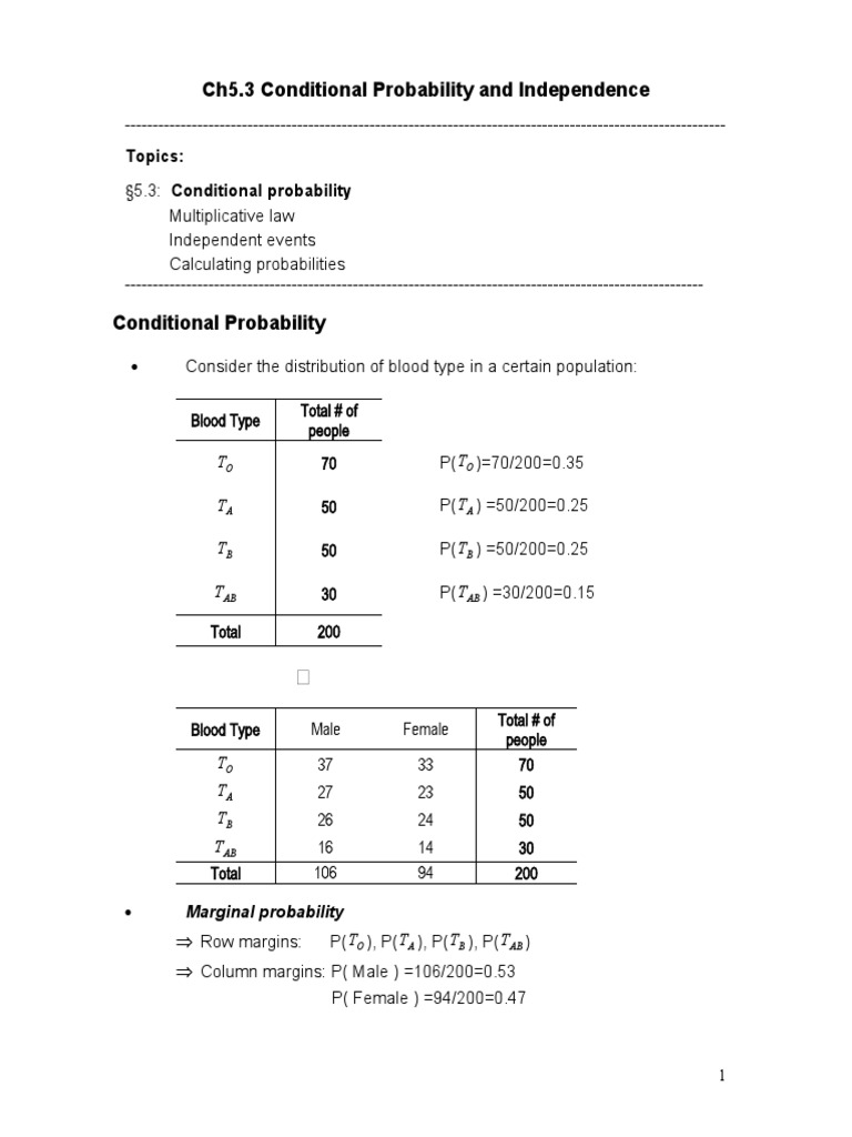 ch5.3 Conditional Probability | Download Free PDF | Probability ...