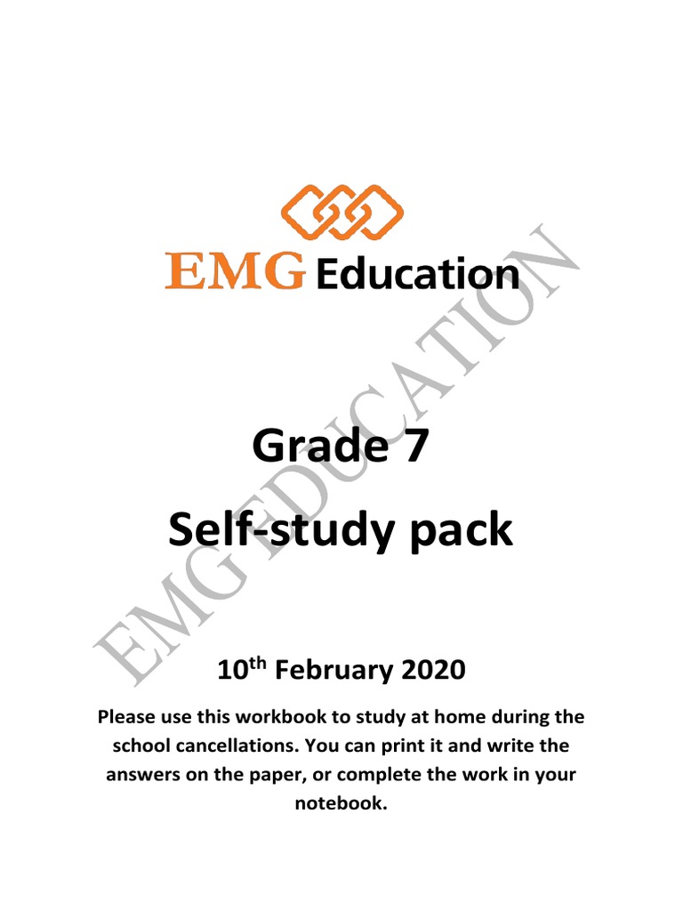 Grade 7 English Self-Study Pack | PDF | Language Arts & Discipline ...
