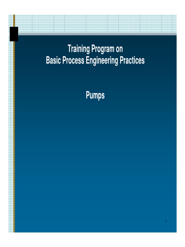 T II P Training Program On Basic Process Engineering Practices | PDF | Pump | Dynamics (Mechanics)