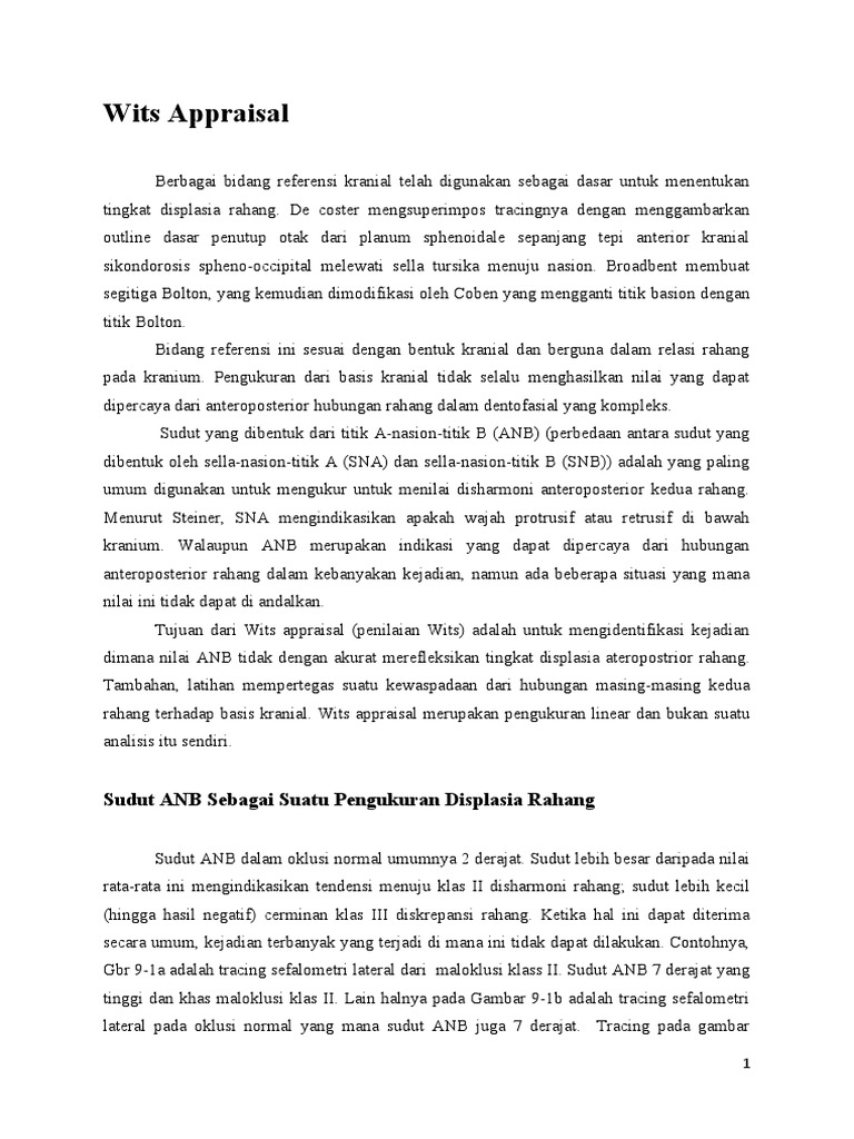 Wits Appraisal Translate | PDF