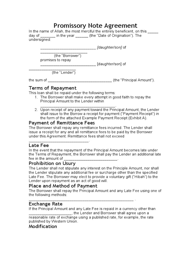 Promissory Note Agreement | PDF | Promissory Note | Loans