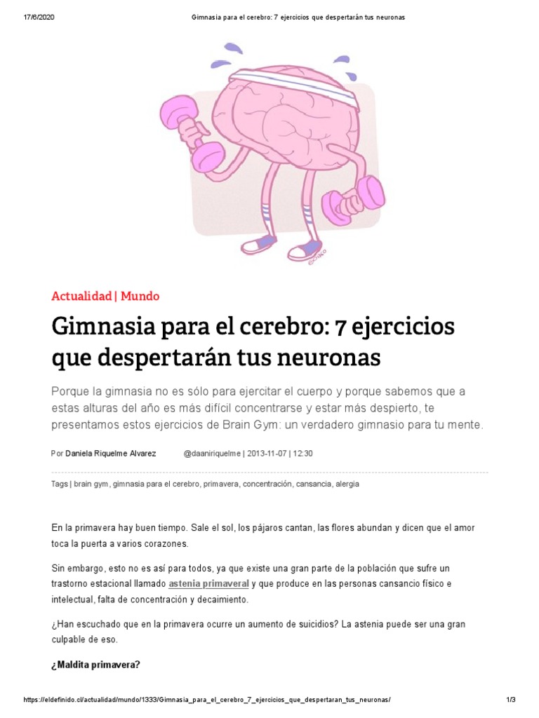 Total 53 Imagen 7 Ejercicios De Gimnasia Cerebral Viaterramx 