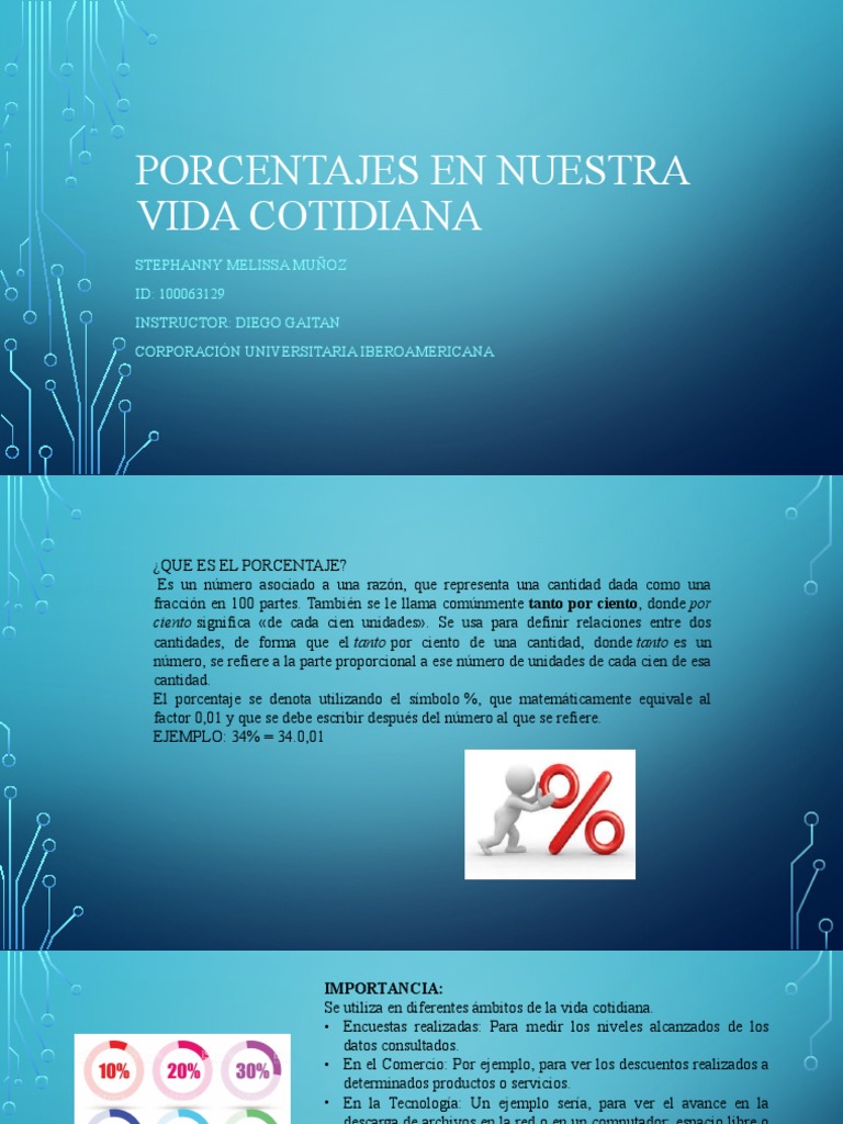 Porcentajes en Nuestra Vida Cotidiana | PDF | Porcentaje | Economias