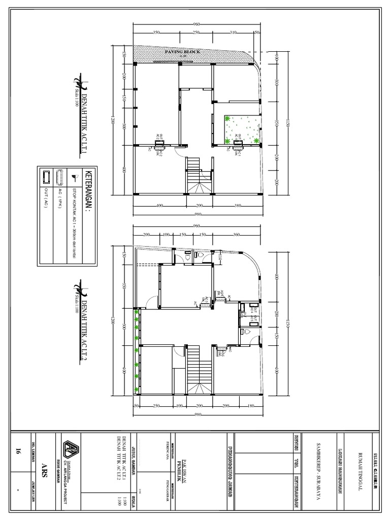 36-Denah Titik AC lt.1 & lt.2 | PDF