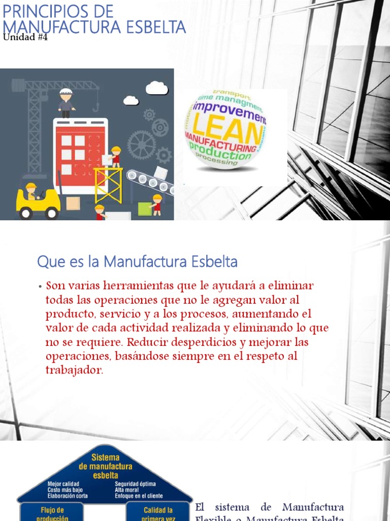 Principios de Manufactura Esbelta-171209062945 | PDF | Lean Manufacturing | Producción y fabricación