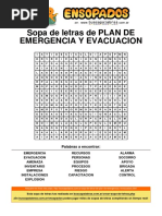 Sopa de Letras de Desastres Naturales - 20 | PDF