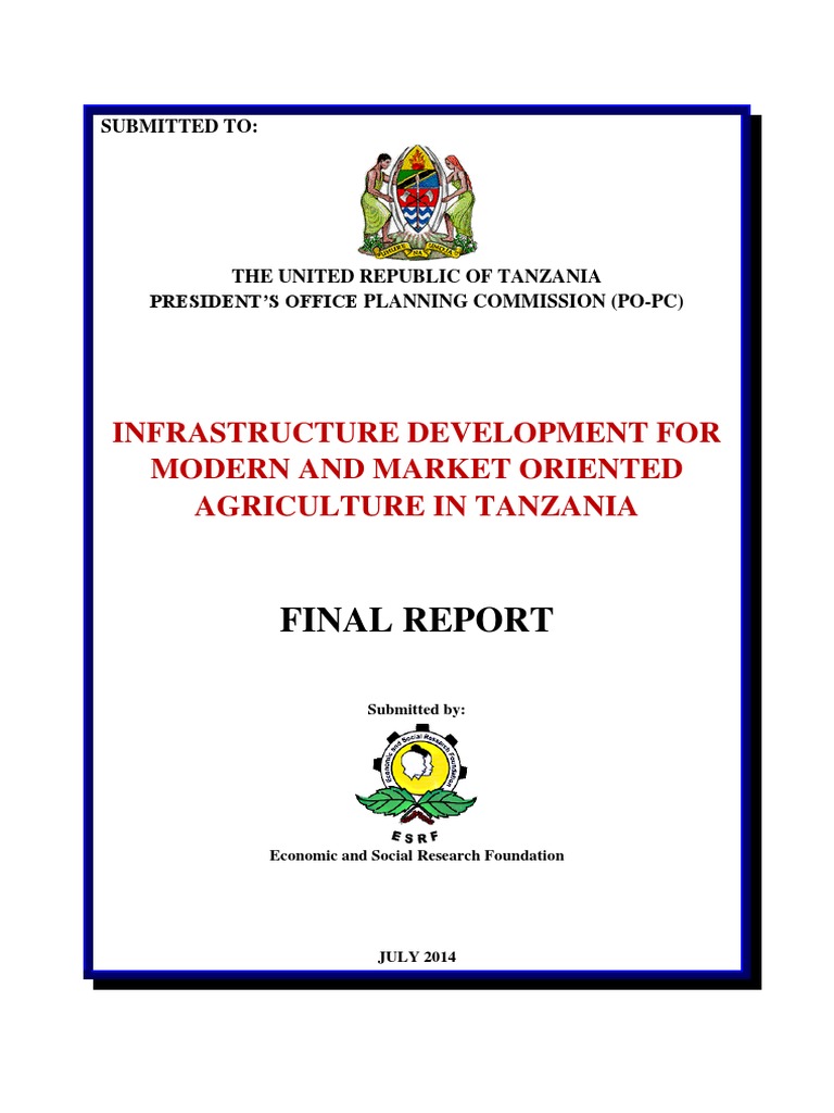 Infrastructure Development For Modern and Market Oriented Agriculture ...
