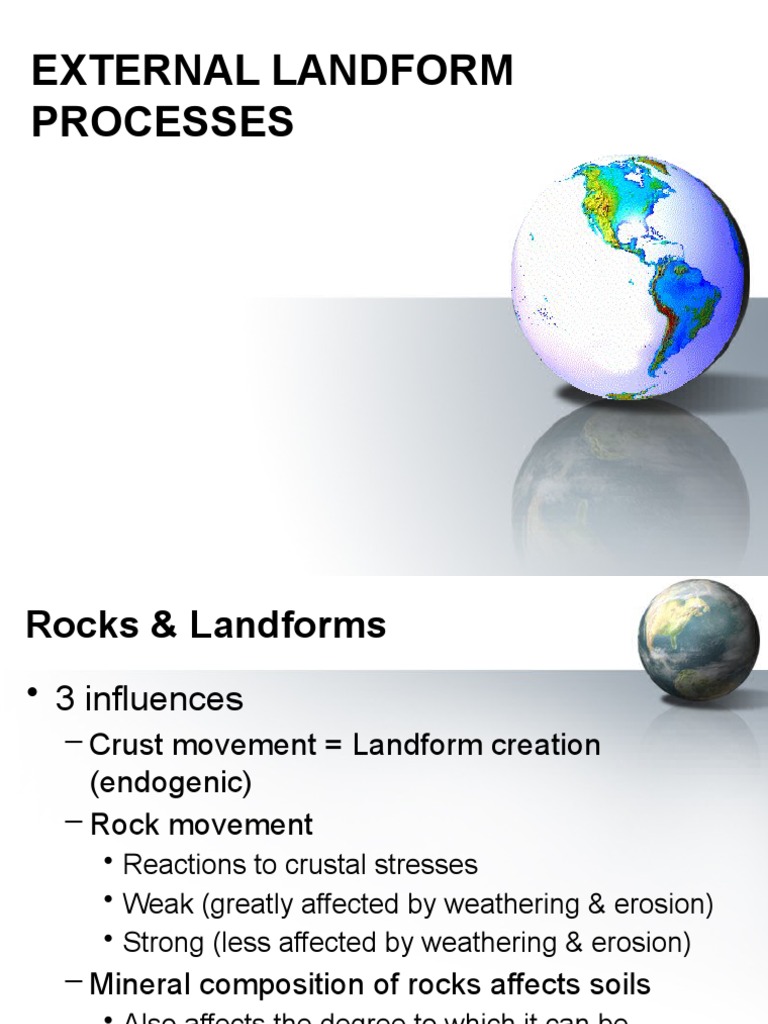 External Land Forms | PDF | Glacier | Weathering