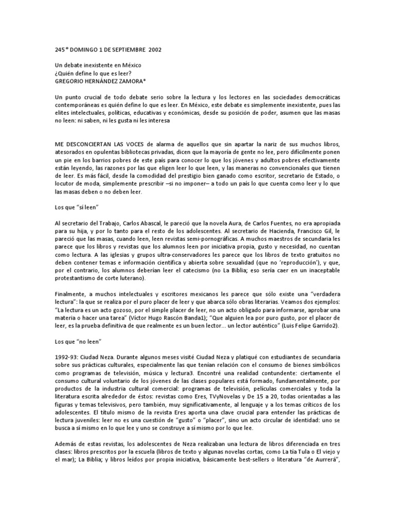 Quién Define Lo Que Es Leer | PDF | México | Pobreza