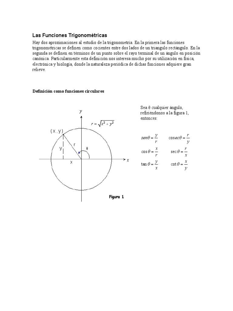 Introducción A Las Funciones Trigonométricas y Función Seno | PDF | Funciones trigonométricas ...