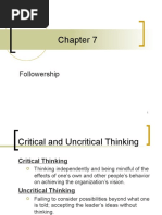 Chapter 07 Followership | PDF | Thought | Leadership
