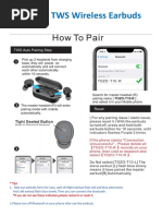 Tws Wireless Bluetooth Earbuds Manual | PDF | Headphones | Bluetooth