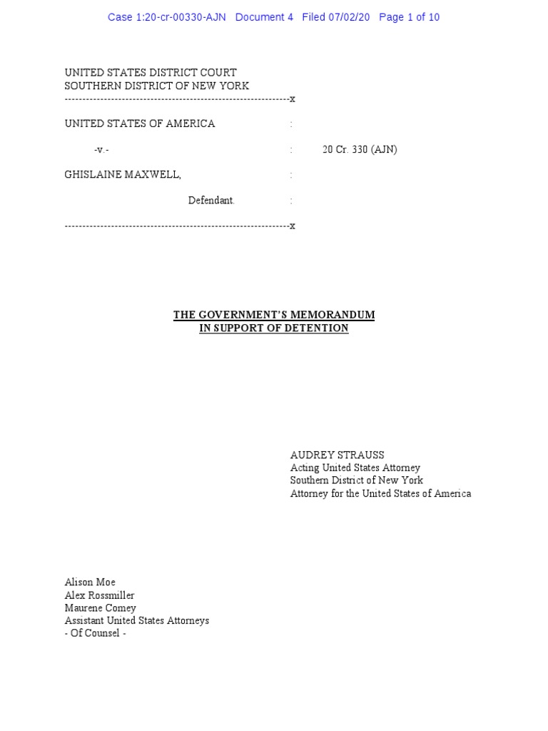 Motion in Support of Detention | PDF | Bail | Remand (Detention)