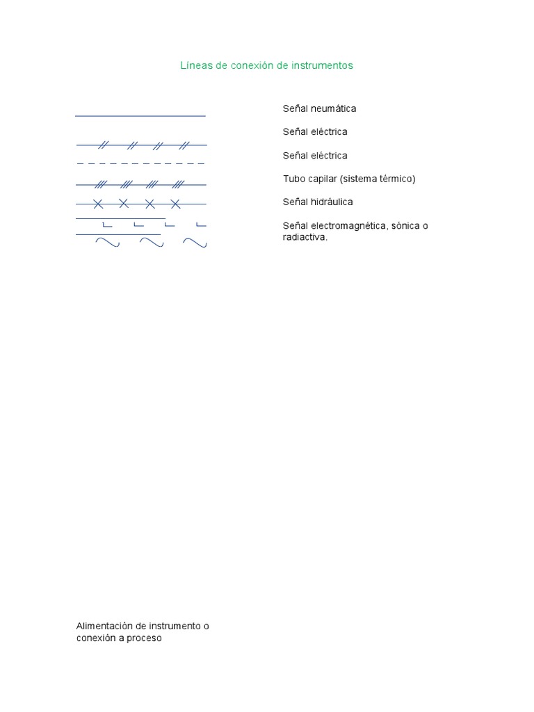 Líneas de Conexión de Instrumentos | PDF
