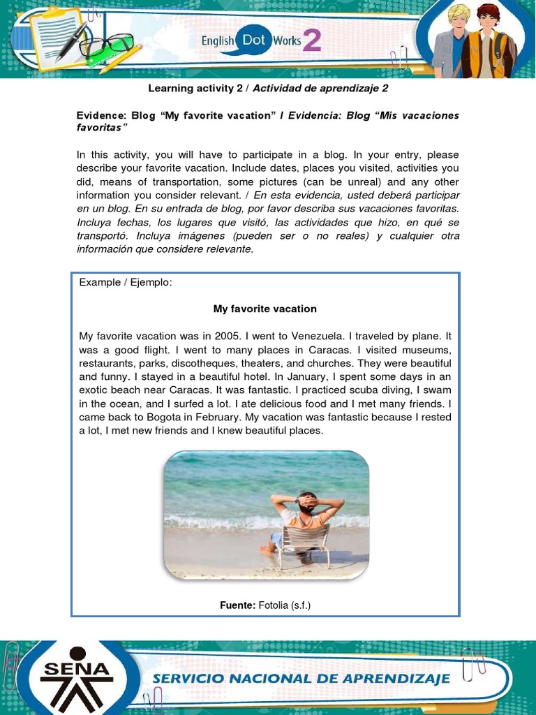 Learning Activity 2 / Actividad de Aprendizaje 2 Evidence: Blog "My ...