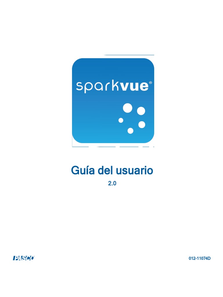 SPARKvue 2.0 Spanish Latin America Users Guide PS 2400 PS 2401 | PDF ...