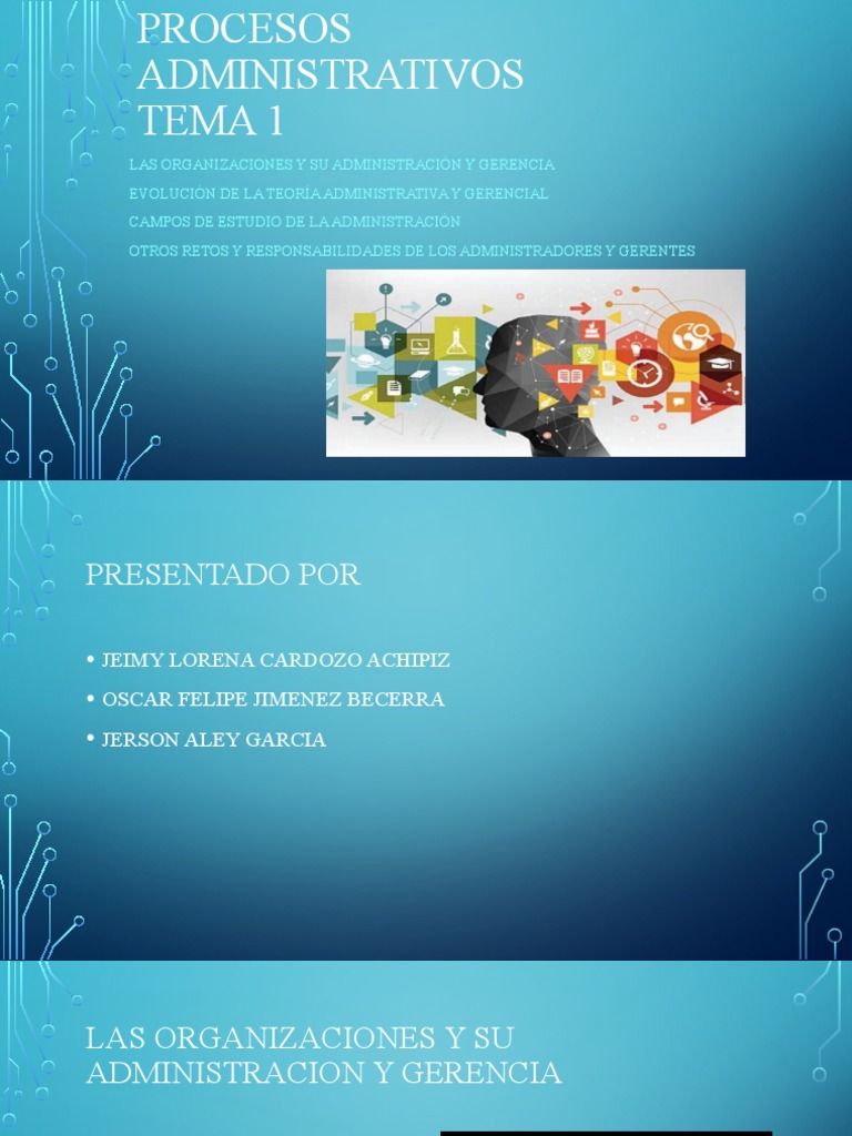 Presentacion Procesos Administrativos | PDF | Planificación | Economias