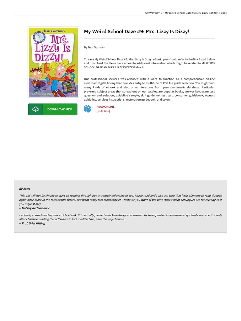 My Weird School Daze 9 Mrs. Lizzy Is Diz PDF | Download grátis PDF | E ...