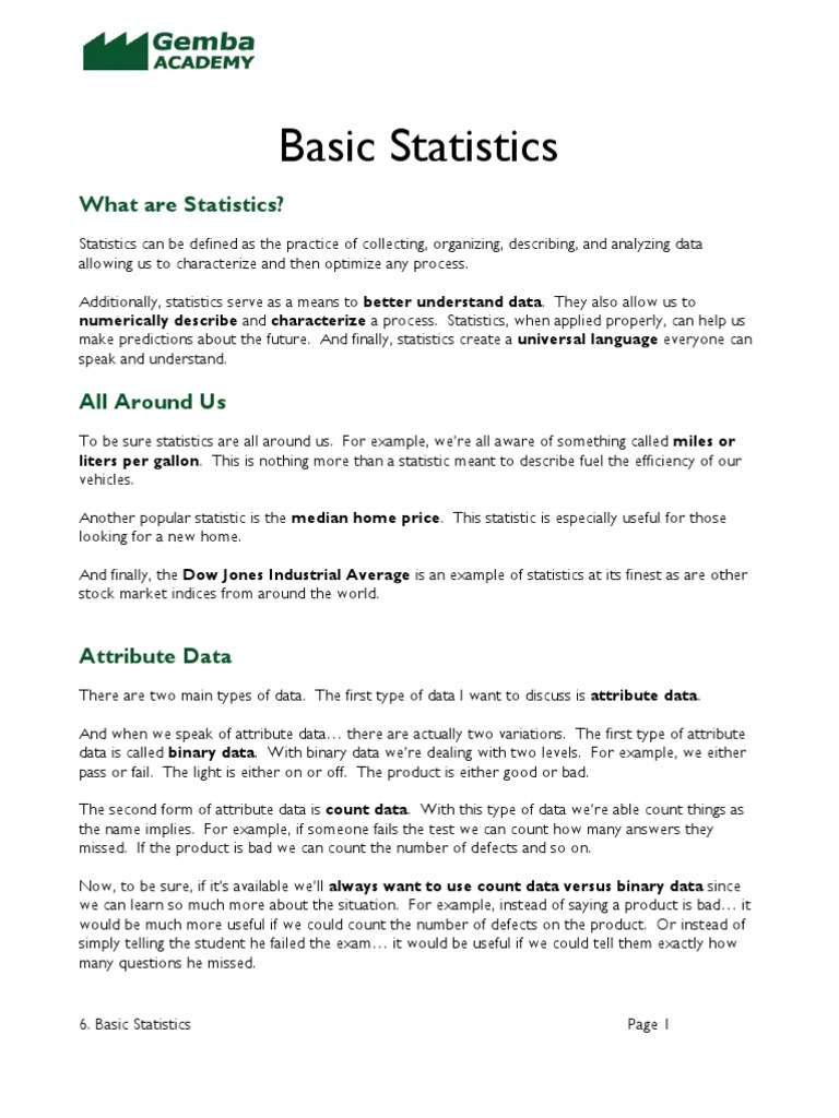 Basic Stats | PDF | Statistics | Data