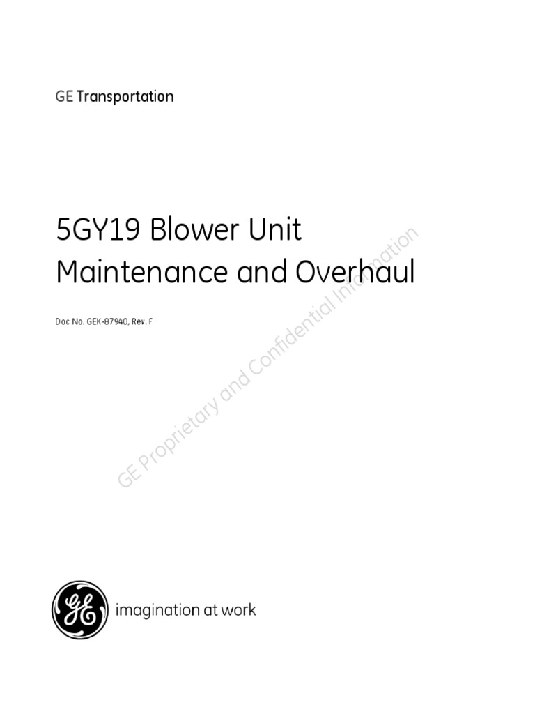 Mantenimiento y Overhaul Blower 5GY19 | PDF | Screw | Mechanical ...