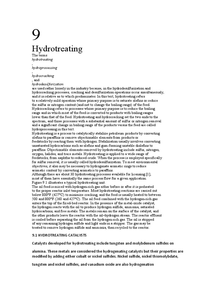 Hydrotreating: Hydrotreating Hydroprocessing Hydrocracking ...