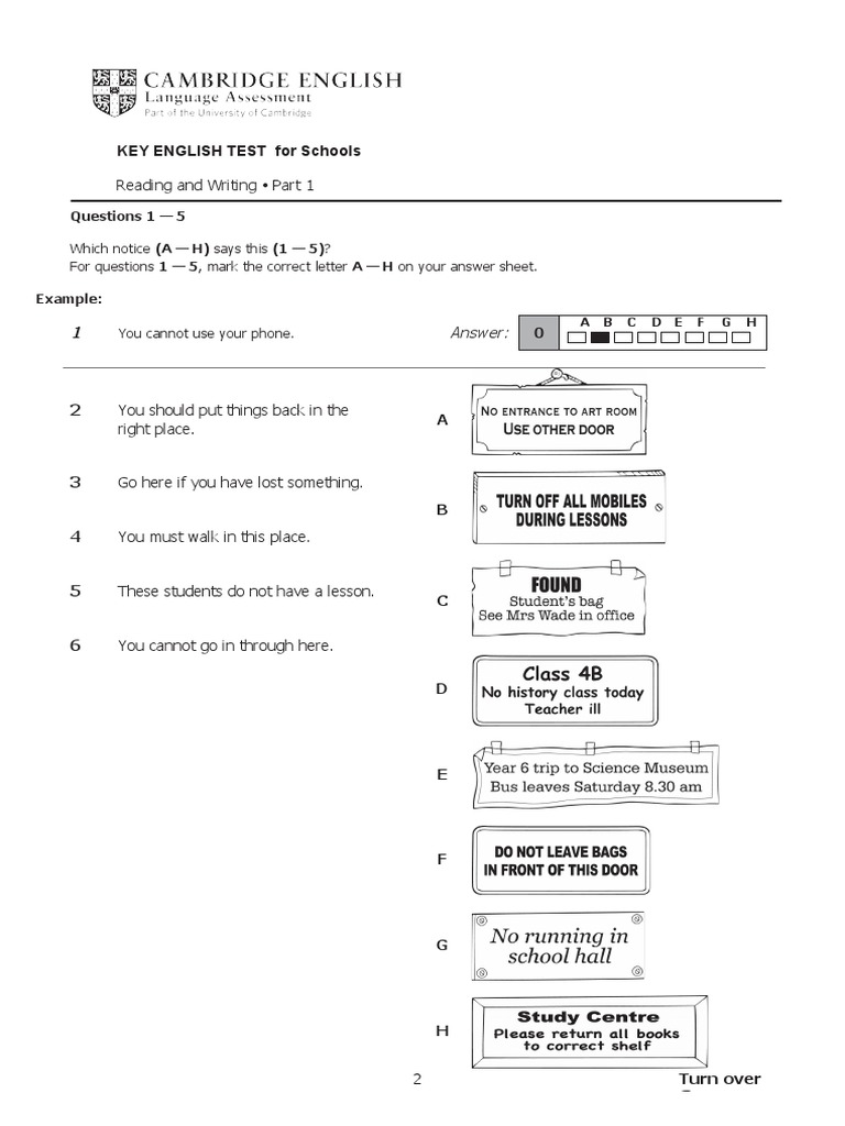 Key English Test: Reading & Writing | PDF | Swimming (Sport)