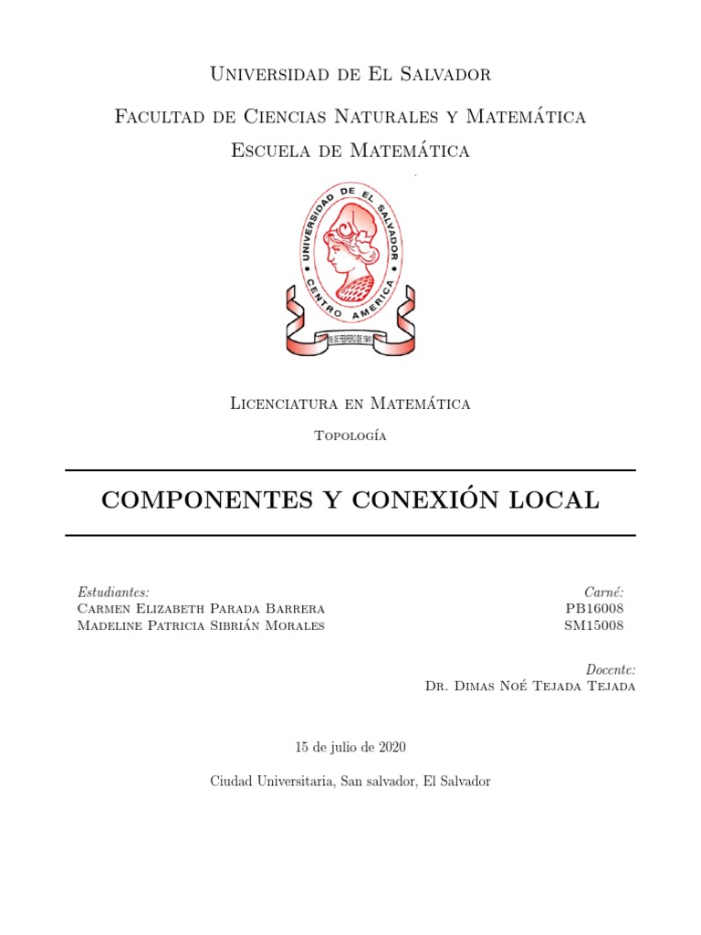 Componentes Conexas y Conexión Local. | PDF | Intervalo (Matemáticas ...