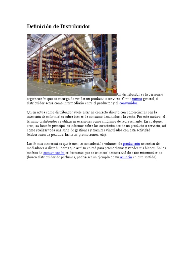 Definición y función del distribuidor | PDF
