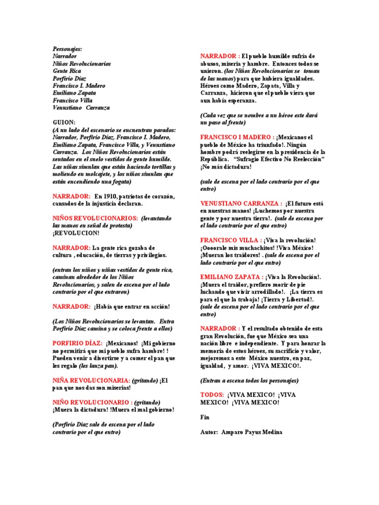 3 Guiones De La Revolucion Pdf Corrido México