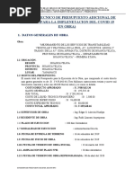 INFORME Adicional y Deductivo Vinculante N°1 | PDF | Fundación (Ingeniería) | Presupuesto