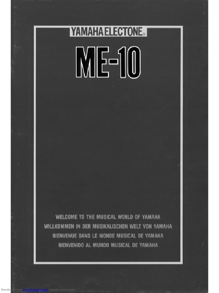 Electone Me10 PDF | PDF