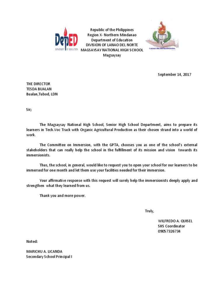 Letter of Request | Download Free PDF | Schools