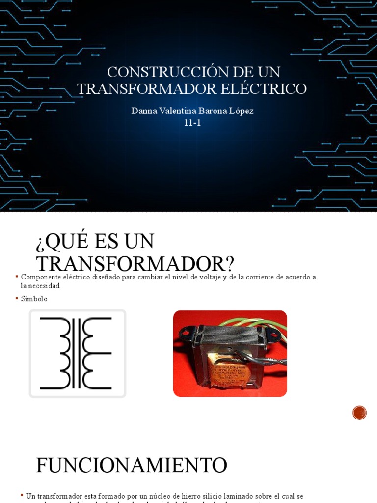 Construcción de Un Transformador Eléctrico | PDF | Transformador | Inductor