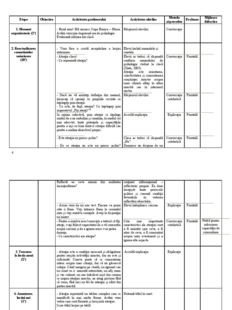 Plan de Lectie Mixta 2 | PDF