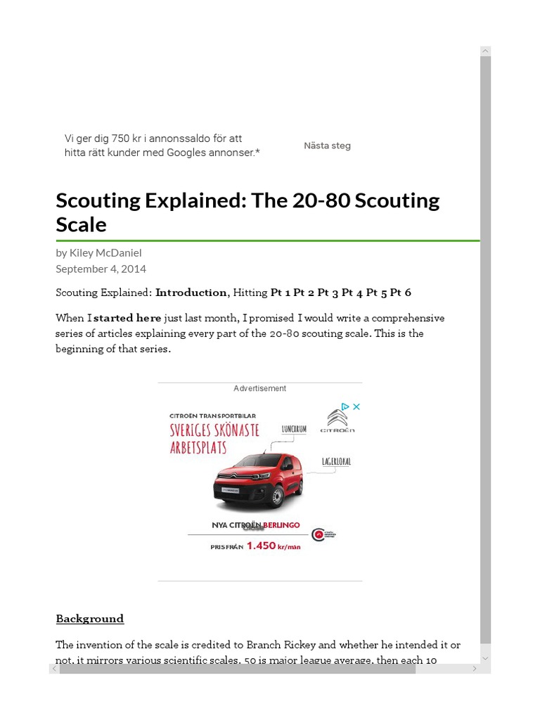 Scouting Explained | PDF | Pitcher | Athletic Sports